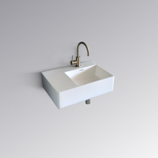 Wall Hung RH Bowl Solid Surface Basin – dreamhousevictoria